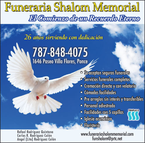 Funeraria Capillas Shalom Memorial | Infopáginas