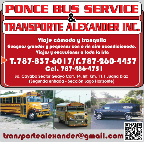 Ponce Bus Services / Transporte Alexander Inc | Infopáginas